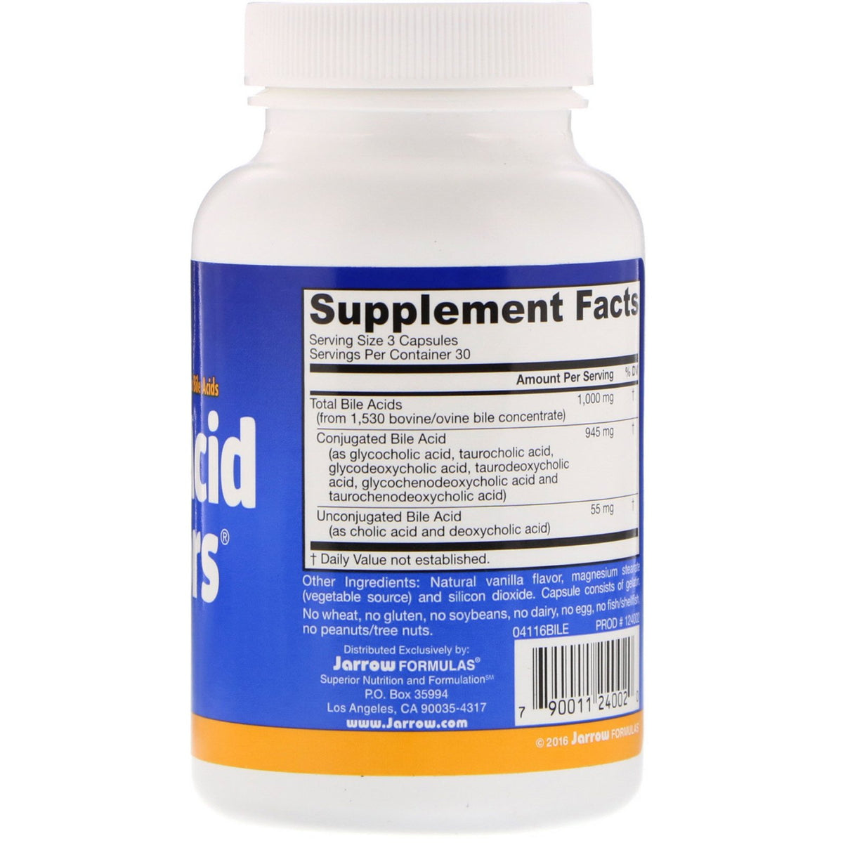Jarrow Formulas, Bile Acid Factors, 90 Capsules | The Supplement Shop
