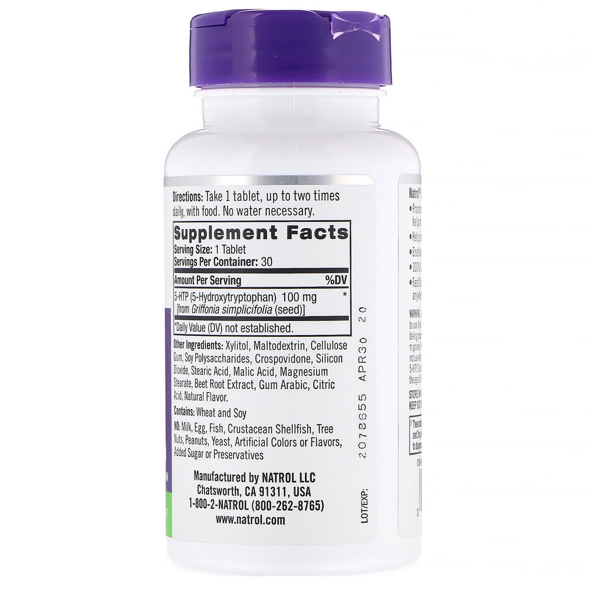 Natrol, 5-HTP, Fast Dissolve, Extra Strength, Wild Berry , 100 mg, 30 | The Supplement Shop