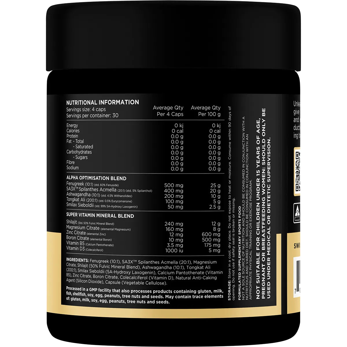 Switch Nutrition Alpha Male Support Formula 120 Caps | The Supplement Shop