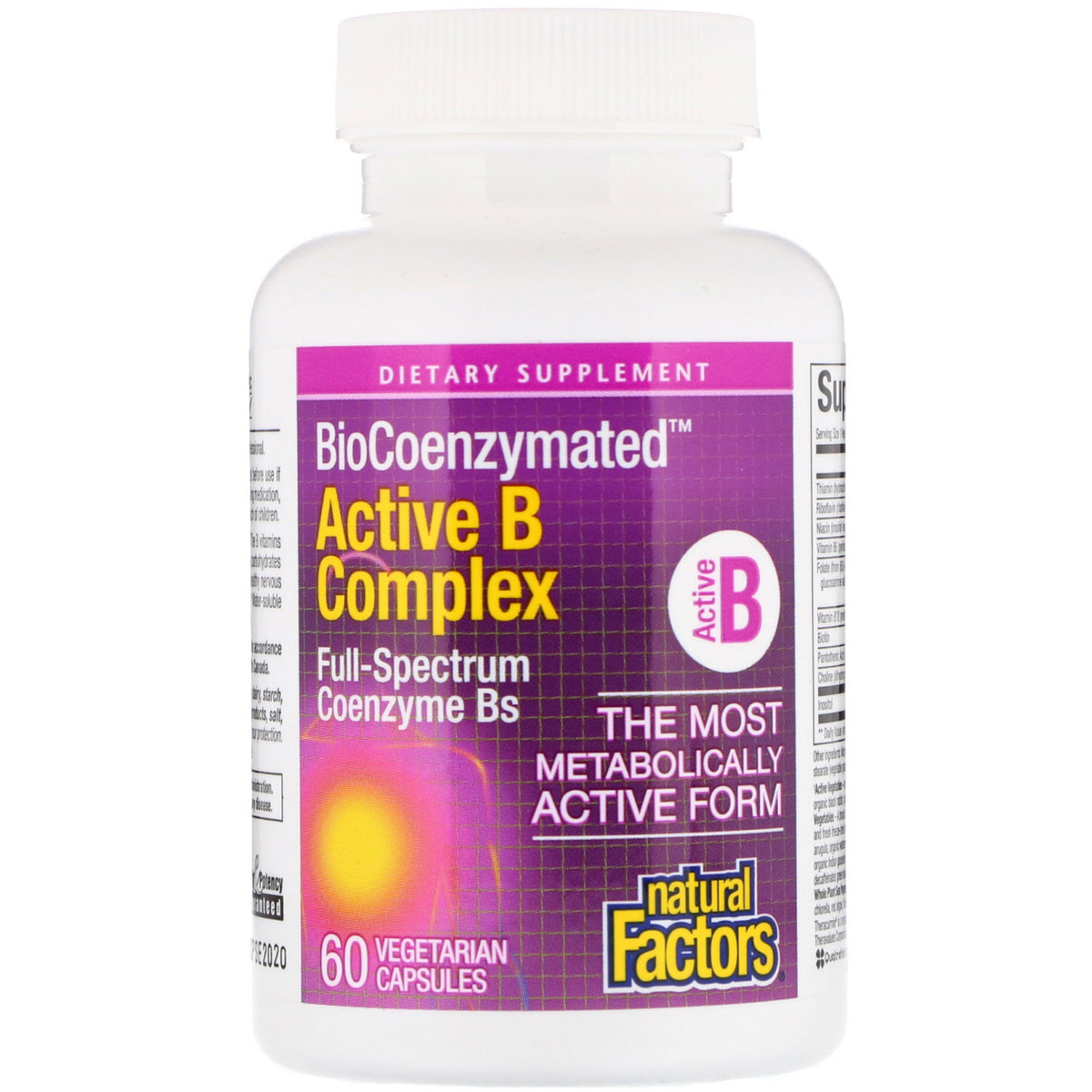 Natural Factors, BioCoenzymated®, Active B Complex, 60 Vegetarian Caps ...