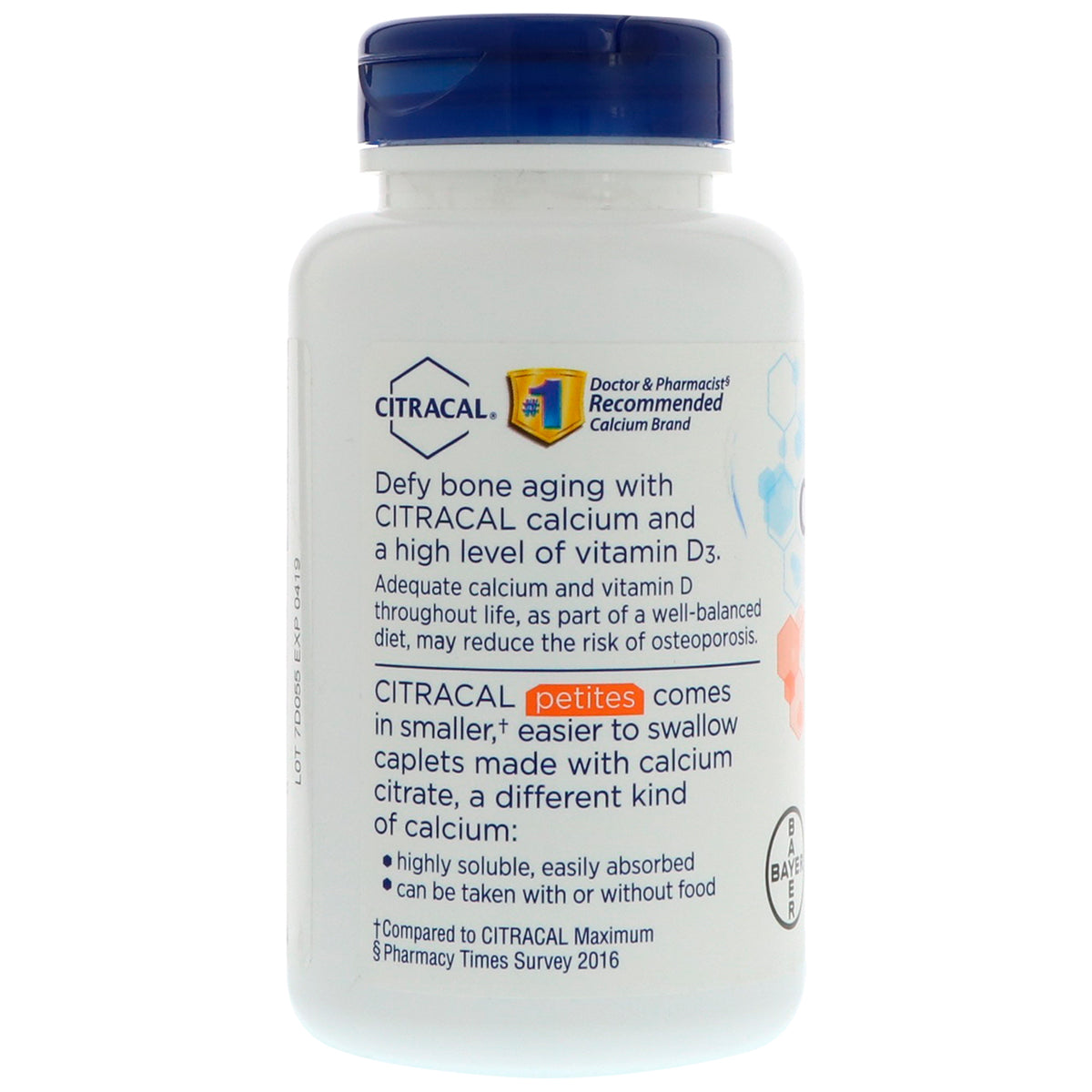 Citracal, Calcium Supplement +D3, Petites, 200 Coated Caplets | The ...