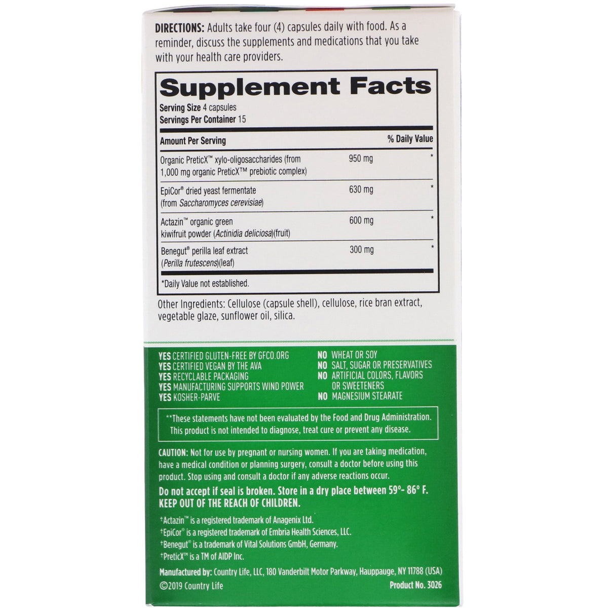 Country Life, Gut Connection® Digestive Balance™, 60 Vegan Capsules ...