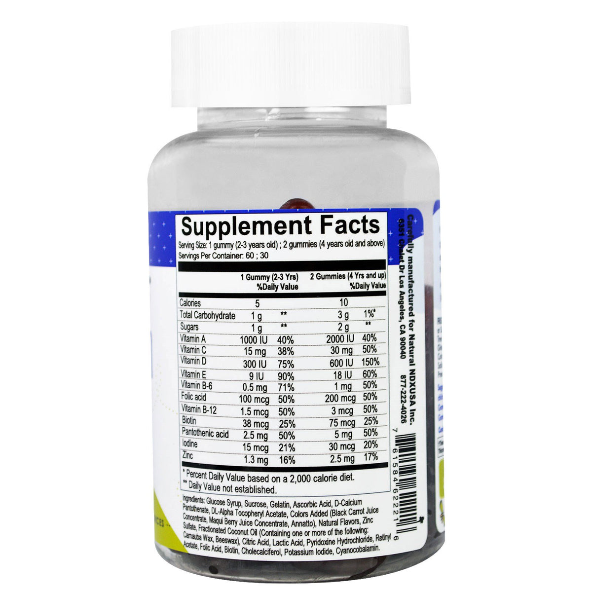 Natural Dynamix (NDX), Gummy Cuties, Kids Multi Vitamin, 60 Gummy Cuti ...