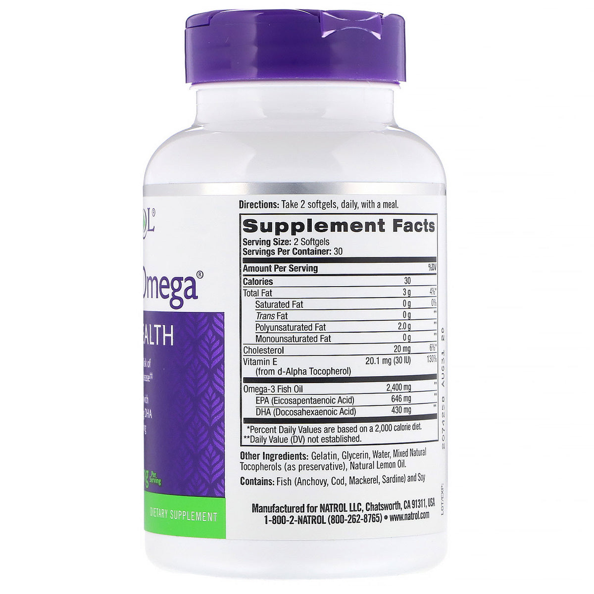 Natrol, Extreme Omega, Lemon, 2,400 mg, 60 Softgels | The Supplement Shop
