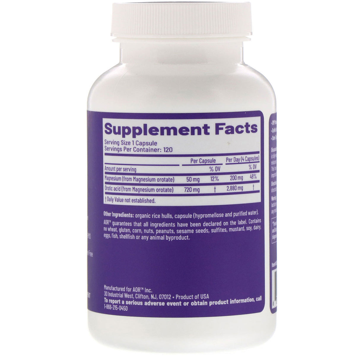 Advanced Orthomolecular Research AOR, Cardio Mag 2.0, 120 Capsules ...