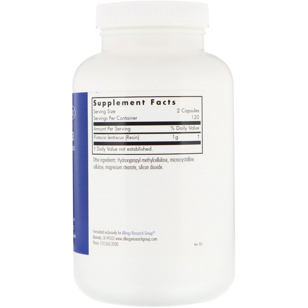 Allergy Research Group, Mastica, Chios Gum Mastic, 240 Vegetarian Caps ...