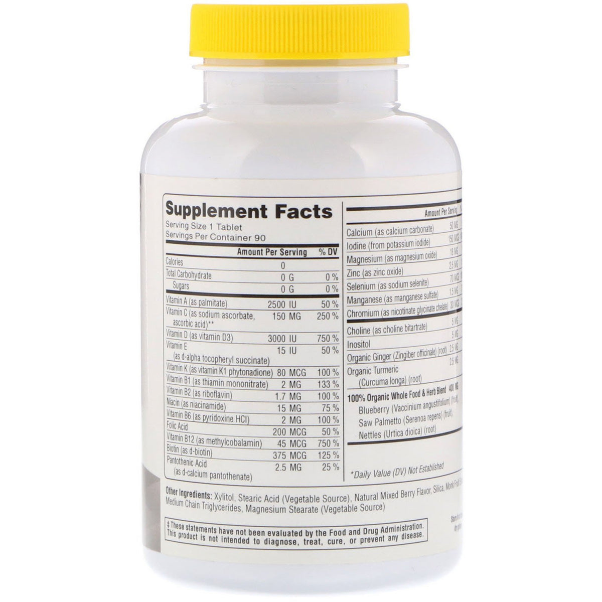 Super Nutrition, SimplyOne, 50+ Men Triple Power Multivitamin, Wild-Be ...