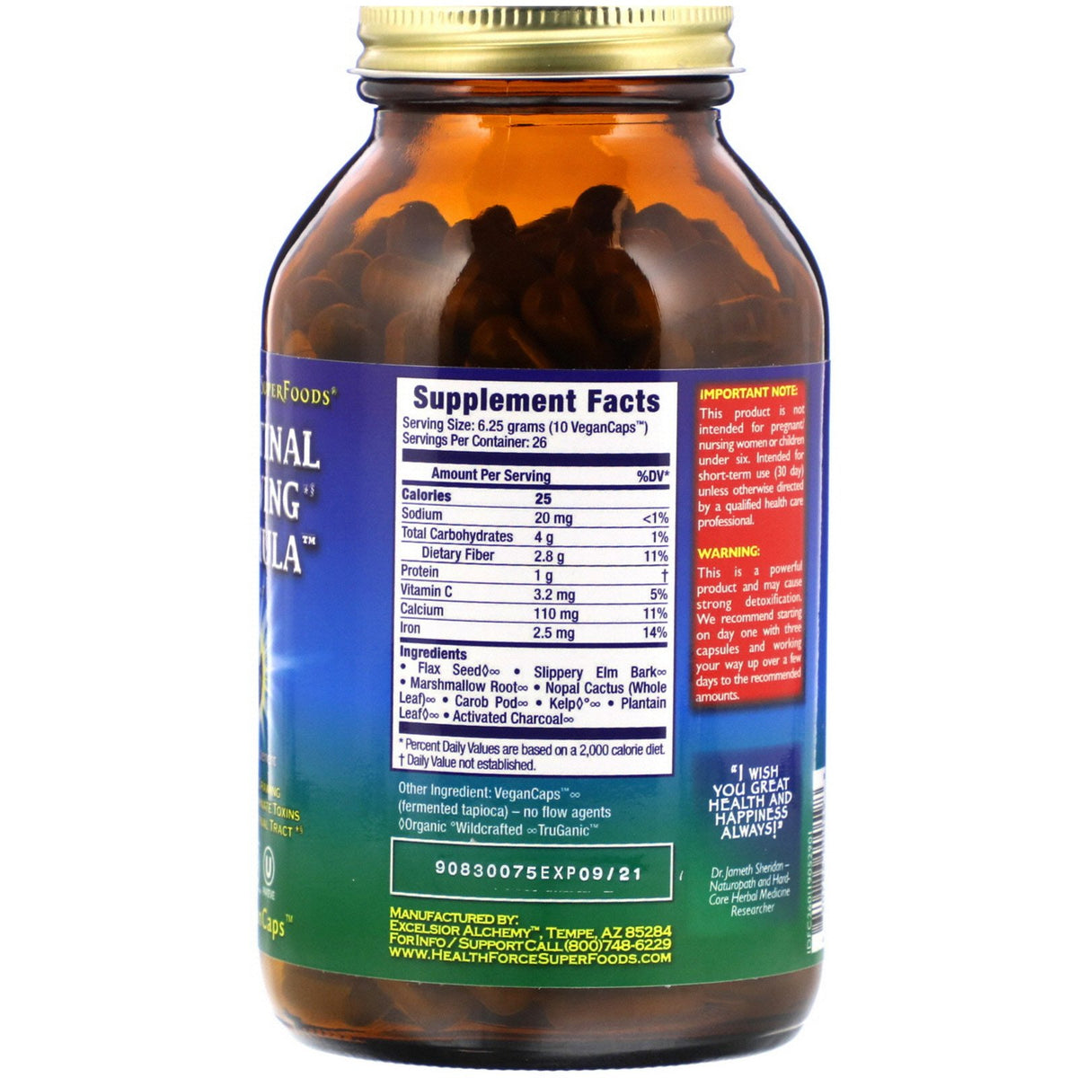 HealthForce Superfoods, Intestinal Drawing Formula™, 260 VeganCaps ...