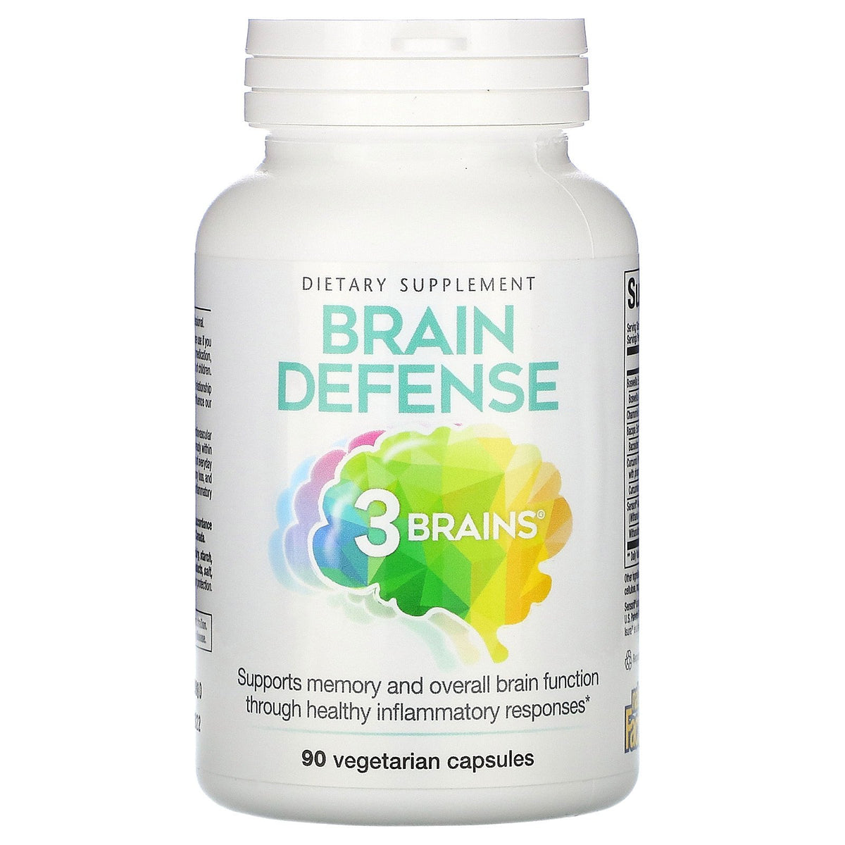 Natural Factors, 3 Brains, Brain Defense, 90 Vegetarian Capsules | The ...