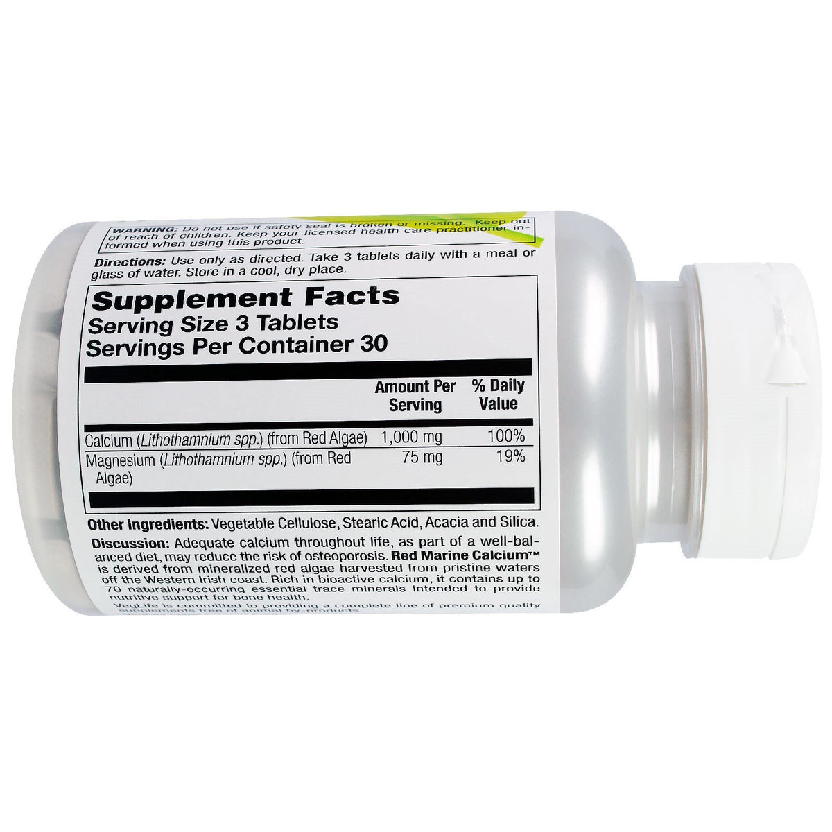 VegLife, Red Marine Calcium, 90 Tablets | The Supplement Shop