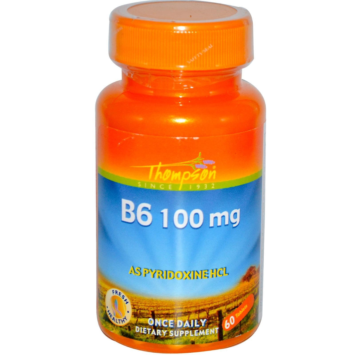 Thompson, B6, 100 mg, 60 Tablets | The Supplement Shop