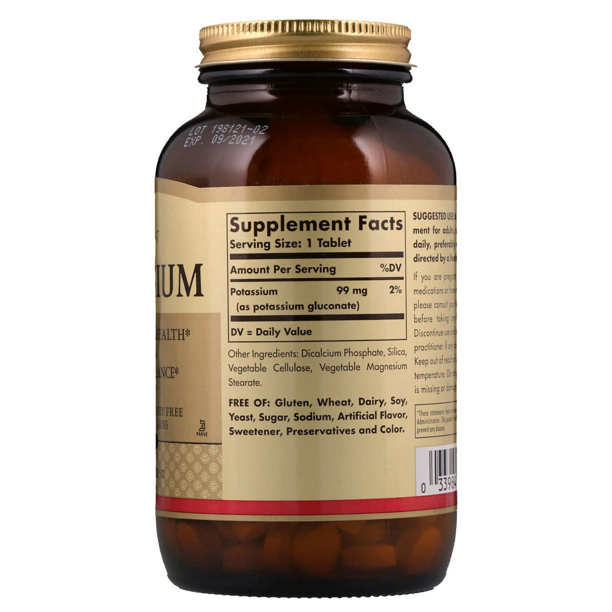 Solgar, Potassium, 250 Tablets | The Supplement Shop