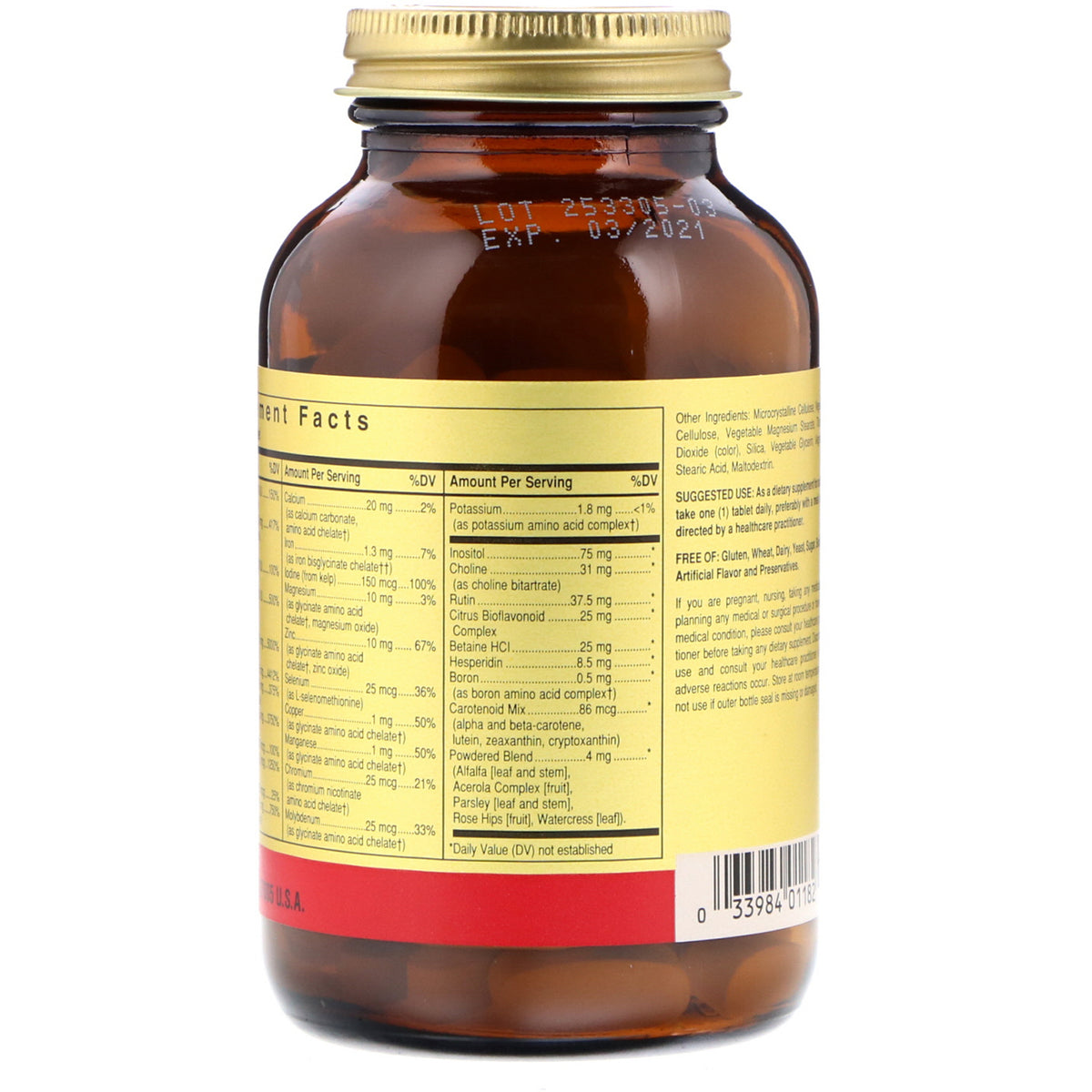 Solgar, V™, Formula VM-75®, Multiple Vitamins with Chelated Minerals ...