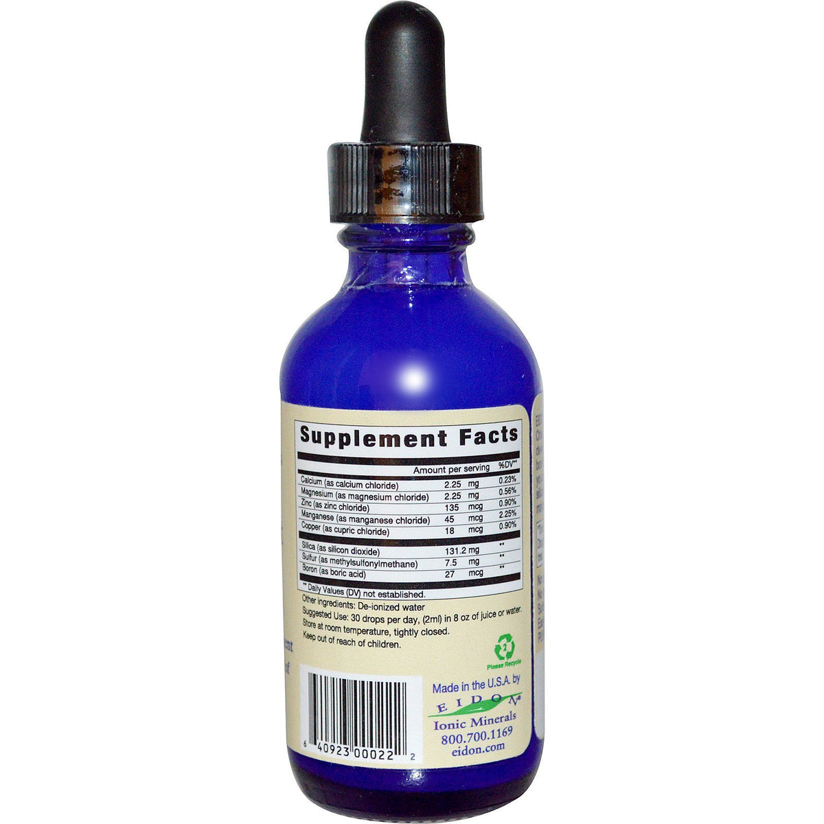 Eidon Ionic Minerals, Ionic Minerals, Bone Support, Liquid Concentrate ...