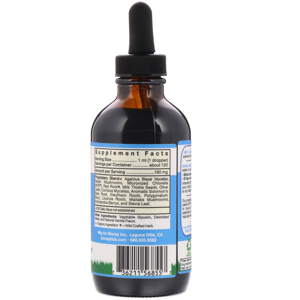 Bioray, Kids, NDF Calm, Naturopathic Herbal Drops, Vanilla, 4 fl oz (1 ...