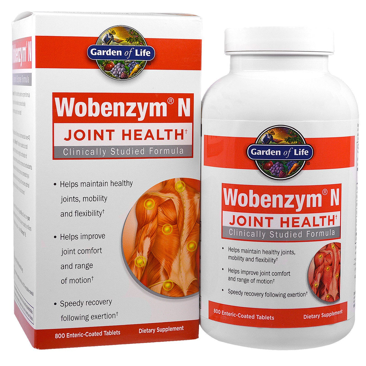 Wobenzym N, Joint Health, 800 Enteric-Coated Tablets | The Supplement Shop