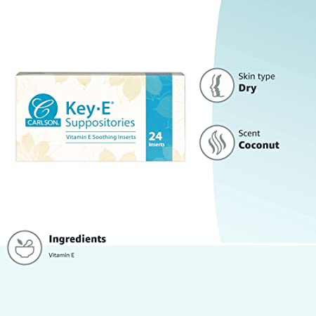 Carlson Labs - Key-E Natural Vitamin E Suppositories - 24 Inserts | The ...