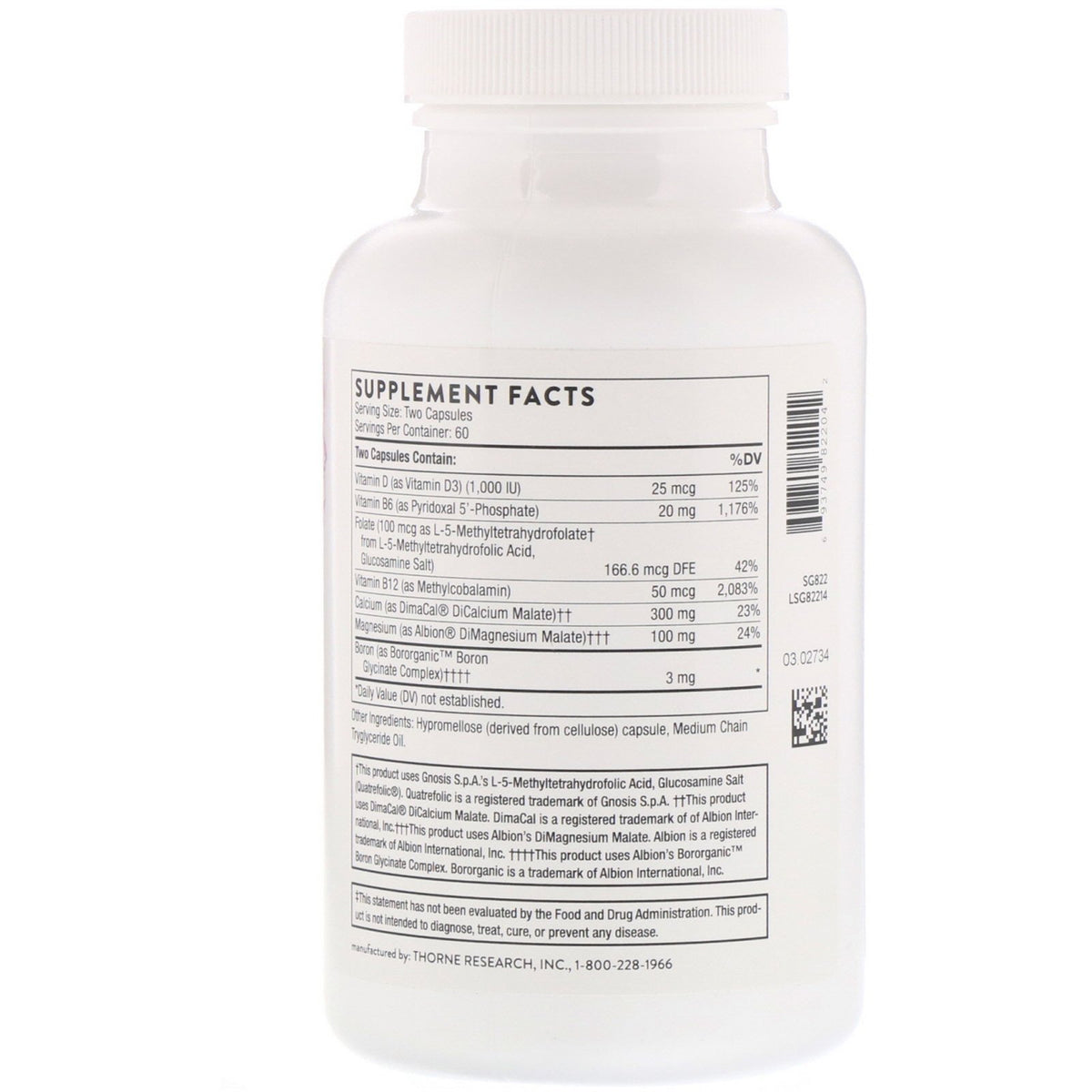 Thorne, Advanced Bone Support , 120 Capsules | The Supplement Shop