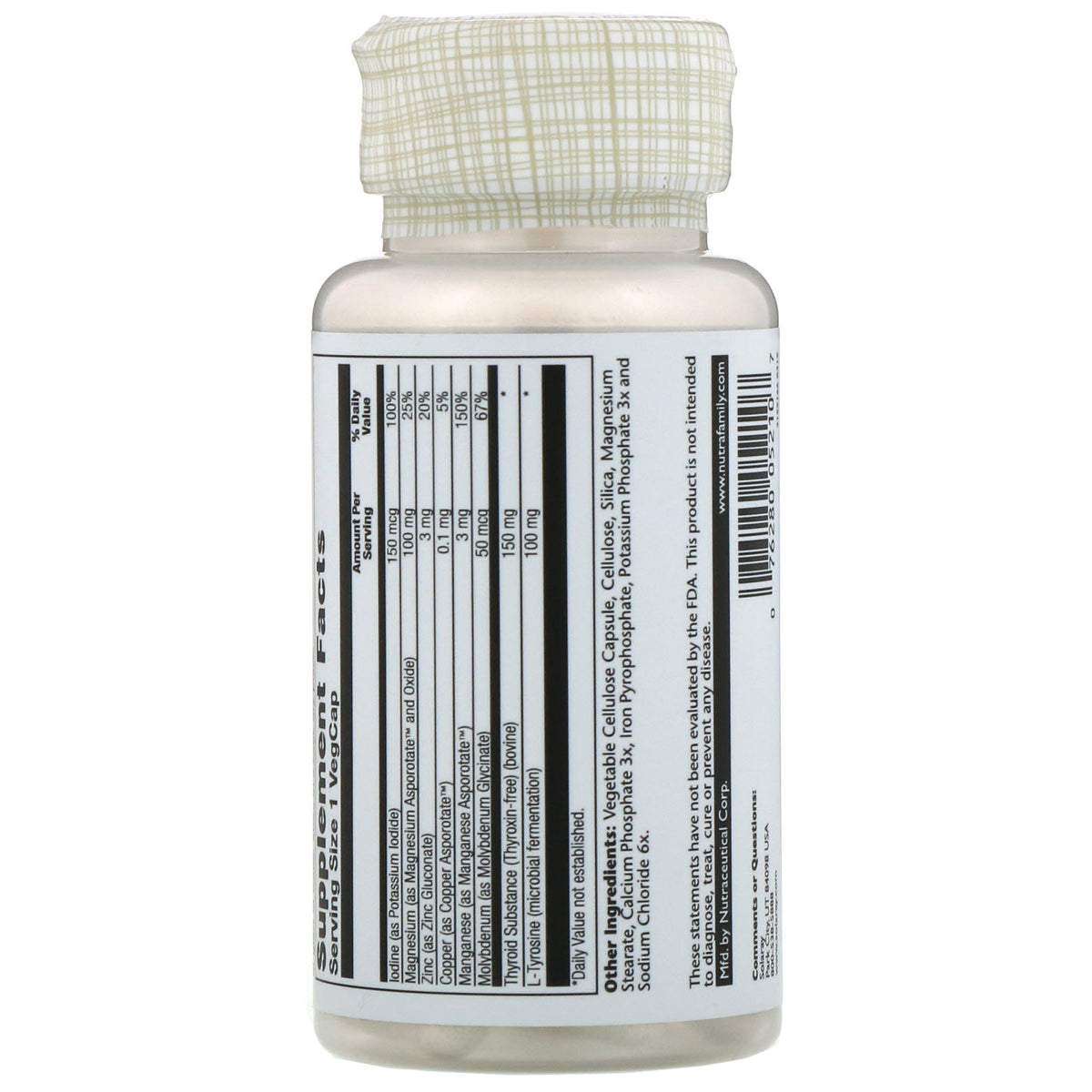 Solaray, Thyroid Caps™, Freeze Dried, 60 VegCaps | The Supplement Shop