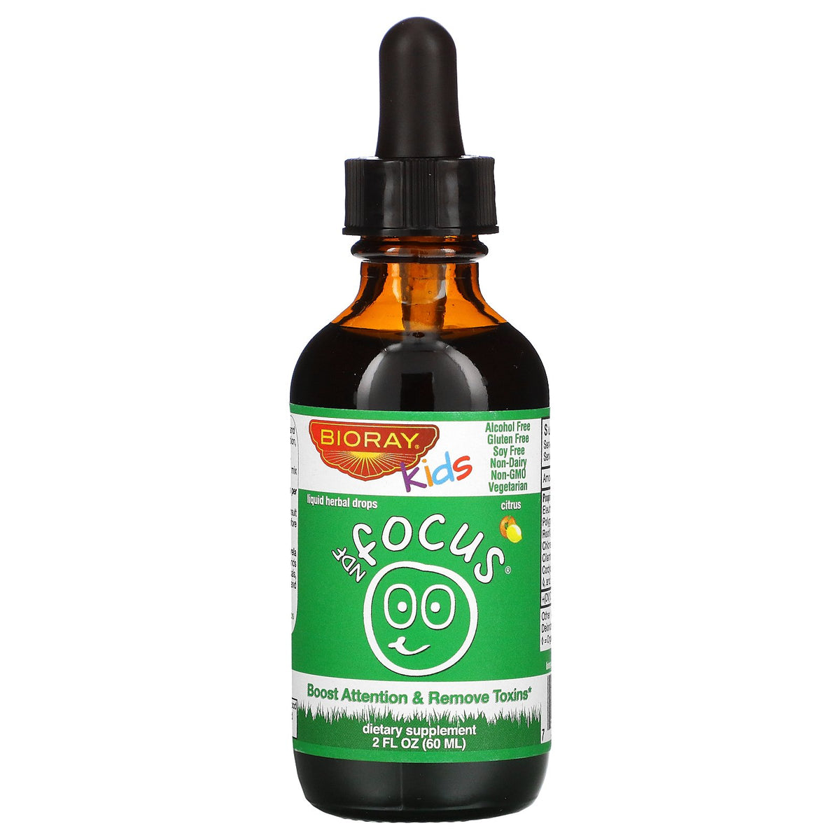 Bioray, Kids, NDF Focus, Naturopathic Probiotic Drops, Citrus, 2 fl oz ...