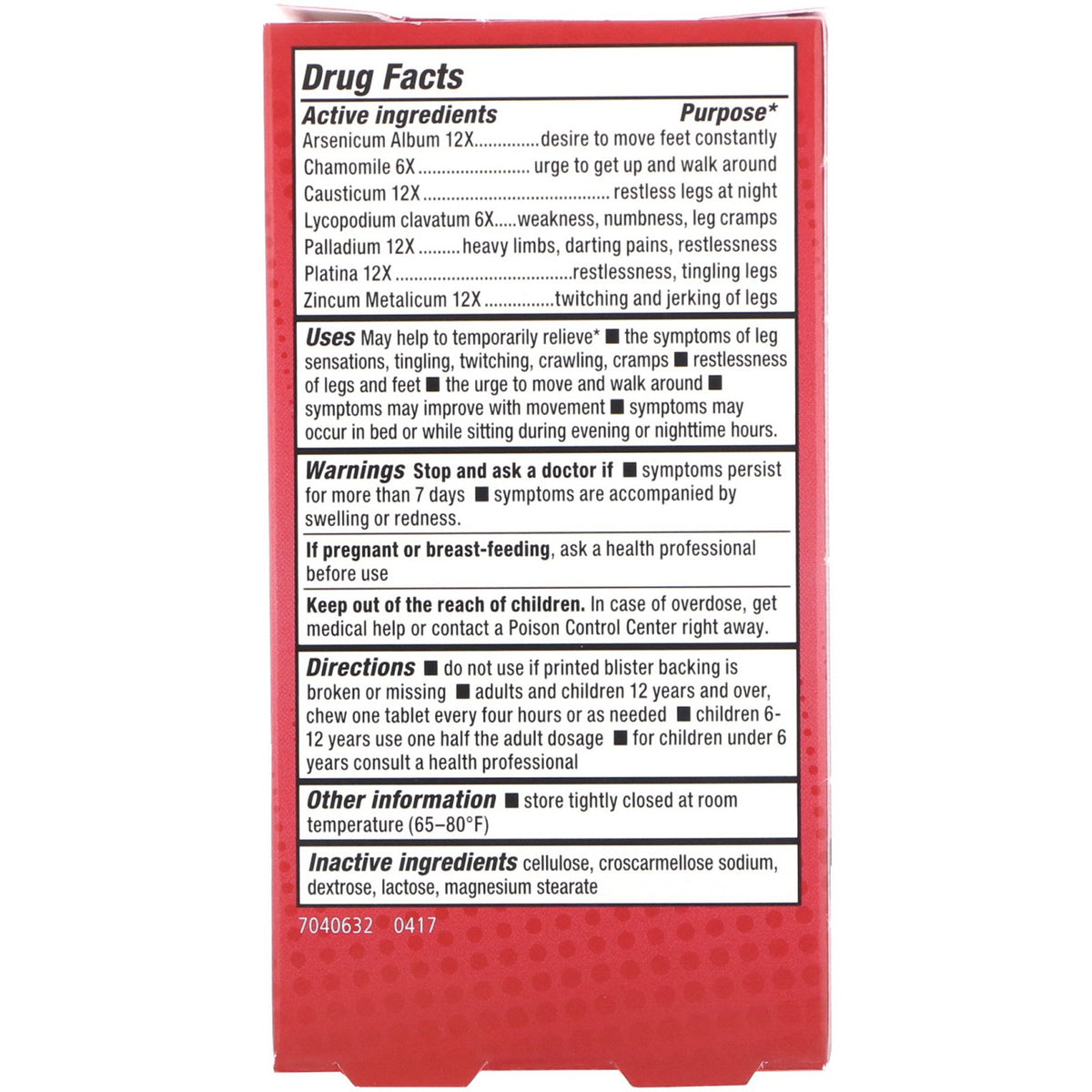 NatraBio, Restless Legs, 60 Tablets | The Supplement Shop