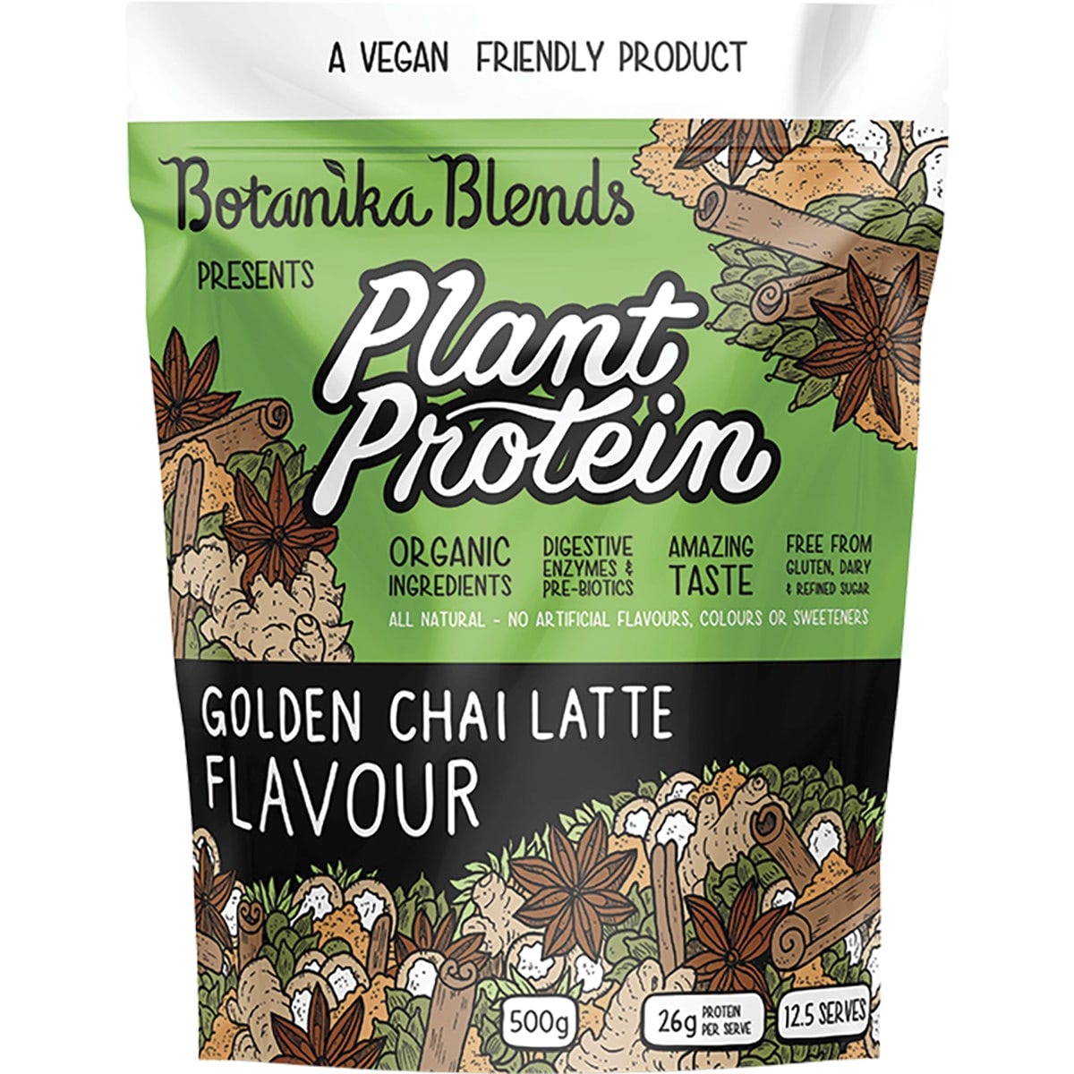Botanika Blends Plant Protein Golden Chai Latte 500g | The Supplement Shop