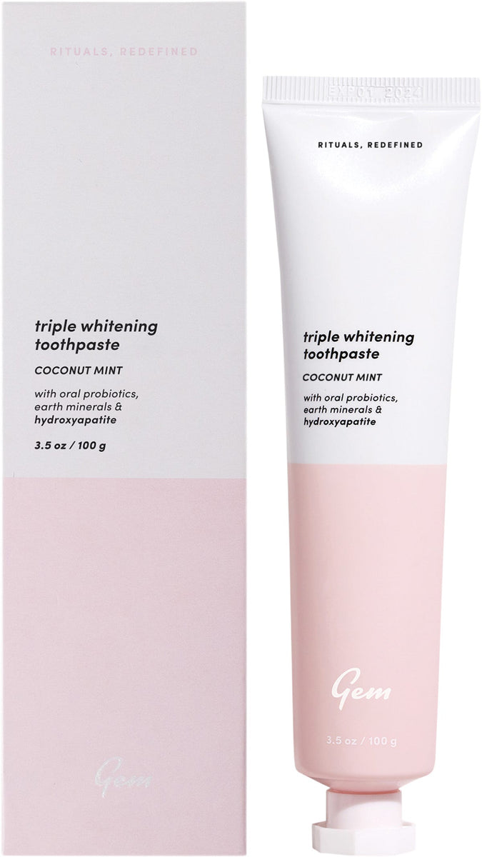 Gem Toothpaste Triple Whitening Coconut Mint 100g | The Supplement Shop
