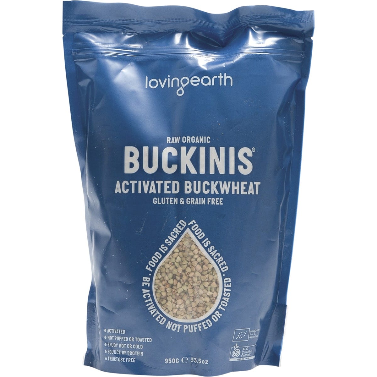 Loving Earth Buckinis Activated Buckwheat 950g | The Supplement Shop