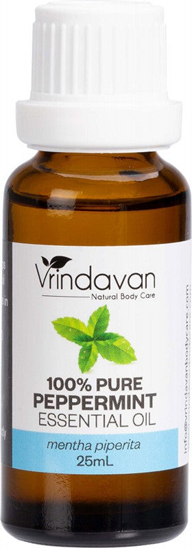 Vrindavan Essential Oil 100% Peppermint 25ml | The Supplement Shop