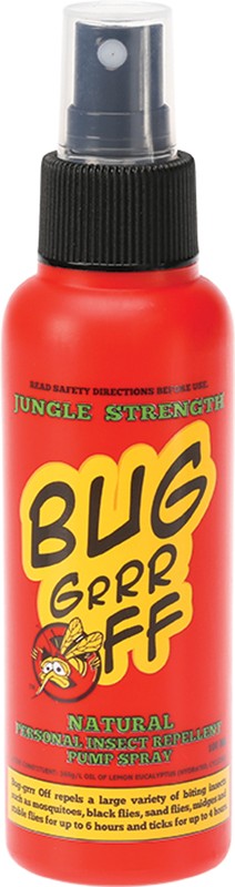 Bug-Grrr Off 100% Natural Insect Repellent Jungle Strength Spray 100ml ...