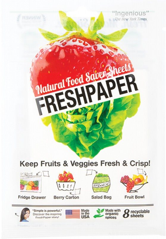 FRESHPAPER Natural Food Saver Sheets Produce 8 | The Supplement Shop