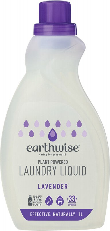 Earthwise Laundry Liquid Lavender 1L | The Supplement Shop
