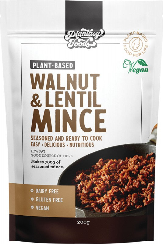 Plantasy Foods Walnut & Lentil Savoury Mince 200g | The Supplement Shop