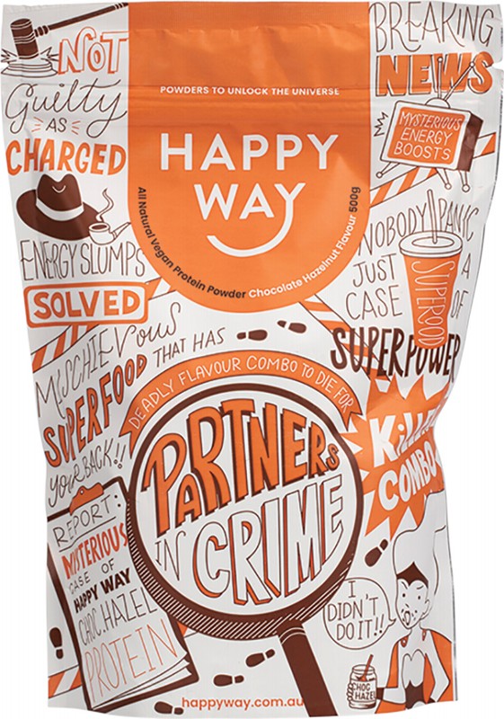 HAPPY WAY Vegan Protein Powder Chocolate Hazelnut 500g | The Supplement ...
