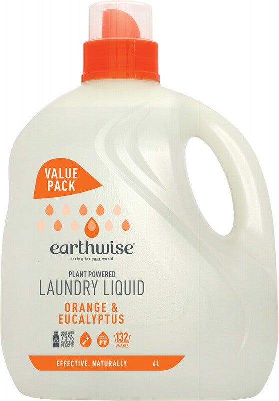 Earthwise Laundry Liquid Orange & Eucalyptus 4L | The Supplement Shop