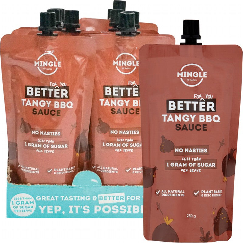 MINGLE Better For You Sauce Tangy BBQ 10x250g | The Supplement Shop